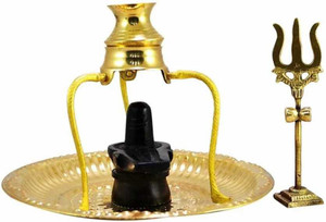 PUCHCHI Marble Shaligram Shiva Ling Lingam Statue Plate with Kalash ...