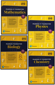 Pearson IIT Foundation Class-8 [ 4-Books Set (MATH. + PHY. + CHEM ...