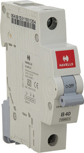 HAVELLS PVC Plastic 40 A SP B Euro 2 MCB SP DC Series MCB Price in ...