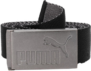 PUMA Men Black Nylon Belt Black-Bright White - Price in India ...