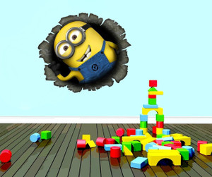 HAPPYSTICKY 50 cm Minions Removable Sticker Price in India - Buy ...