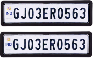 Suvagiya CAR NUMBER PLATE FRAME SET (front and Rear, Black Color) Car ...