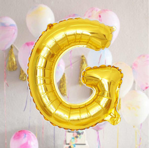 Flipkart.com | AMFIN Solid (16 Inch) Gold Letter Balloons G Alphabet ...