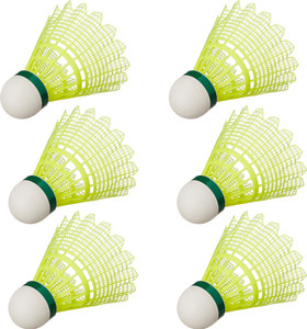 GS Green Cap Nylon Shuttlecock || Pack of 6 || Multicolor Nylon Shuttle ...