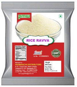 PMW Grade A Quality - Rice Rava - Biyyam Rava - Chawal Ravva - 1 Kg ...