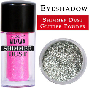 VOZWA Pink Eyeshadow Shining Shimmer Dust and Silver Glitter Powder 5 g ...