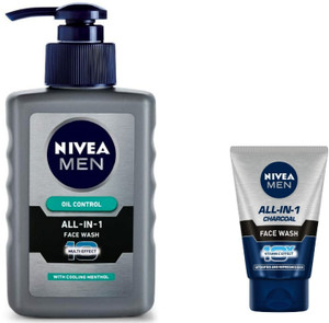 NIVEA Men Oil Control All In One 150 ml & All In One 50 ml (Pack of 2 ...