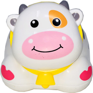 Miniature Mart Cute Little Push And Go Friction Control Cartoon Cow Toy ...