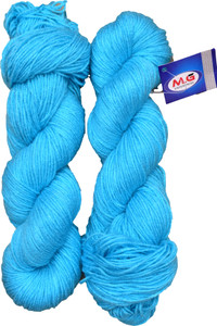 Simi Enterprise Brilon Aqua Blue (400 gm) Wool Hank Hand knitting wool ...
