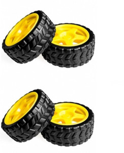 ELBOTICS 4 Pices Bio Yellow Wheel for Making Small Robot Electronic ...