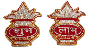 salvusappsolutions 9 cm Paper Craft shubh labh Stickers for Doors,shubh ...