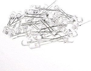 Teflon Ultra Bright Led, 5mm, Pack of 100 Light Electronic Hobby Kit ...