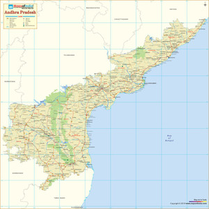 Andhra Pradesh Antique Detailed Map Fine Art Print - Maps posters in ...