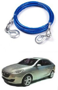 ACCESSOREEZ 4 tons Steel Wire Tow Cable Tow Strap Towing Rope with ...