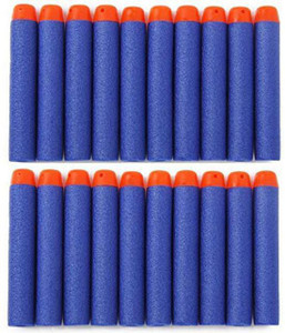 stickonn (Pack of 20) Blue Bullet Foam Dart Bullets for Elite Guns ...