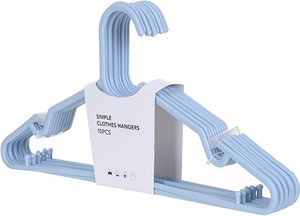 MINISO Simple Clothes Hanger 10-Pack, Dual Use for Hanging Wet and Dry ...