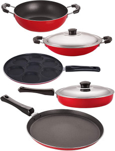 NIRLON Nirlon Non-Stick 5 Piece PFOA Free Kitchenware with Stainless ...