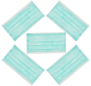 Crozier Surgical Mask green color pack of 50 mask Surgical Mask pack of ...