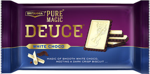 BRITANNIA Pure Magic White Choco Deuce Cream Cracker Biscuit Price in ...