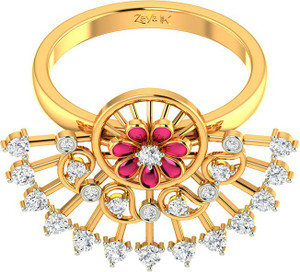Zeya Royal Collection Sunburst Ring 18kt Yellow Gold ring Price in ...