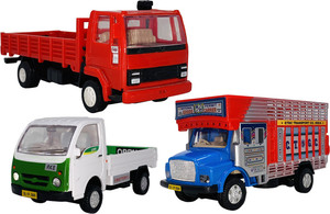 Miniature Mart Pack Of 3 ABS Plastic Made Goods Transport Vehicle Set ...