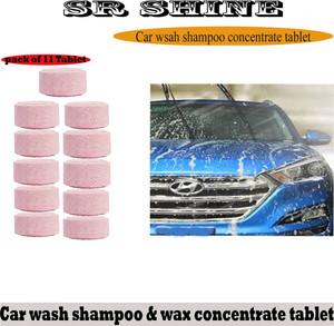 S R SHINE CAR WASH SHAMPOO CONCENTRATE TABLET PACK OF 11 Pcs Car ...