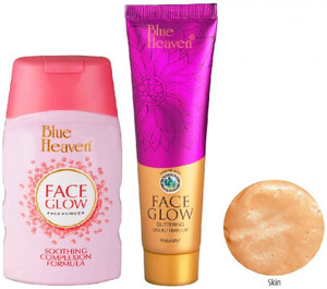 BLUE HEAVEN FACE GLOW GLITTERING LIQUID MAKEUP Foundation (NATURAL, 50 ...