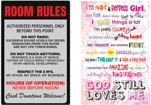 Room Rules Poster|Decorative Poster Combo | Poster For Room | High ...