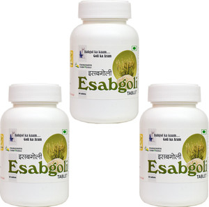 Pranacharya Isabgol Tablets | Psyllium Husk Tablets | 3 x 60 tablet ...