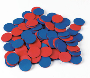 THE LABWORLD Two colour counters 100 pcs mathematics learning resources ...