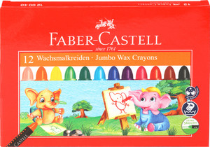 Flipkart.com | FABER-CASTELL 12 Jumbo Wax Crayons (90mm)