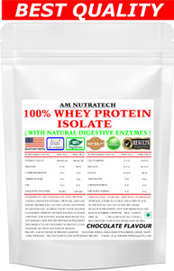 A M NUTRATECH 100% Whey Protein Isolate ( Chocolate Flavour ) Whey ...