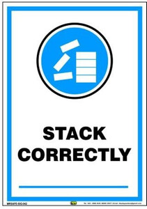 Mr. SAFE Stack Correctly In PVC Sticker A4 (8 Inch X 12 Inch) Emergency ...
