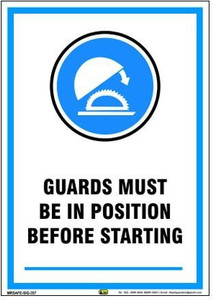 Mr. SAFE Guards Must Be in Position Before Starting In Hard Plastic ...