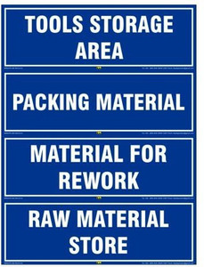 Mr. SAFE Area Identification Board In Hard Plastic Lamination Pack of 4 ...