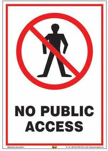 Mr. SAFE No Public Access In PVC Sticker A3 (12 Inch X 18 Inch ...