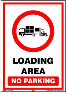 Mr. SAFE Loading Area No Parking In PVC Sticker A4 (8 Inch X 12 Inch ...