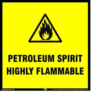 Mr. SAFE Petroleum Spirit Highly Flammable In Hard Plastic Lamination ...
