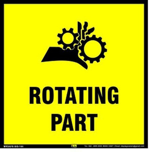 Mr. SAFE Rotating Part In PVC Sticker (8 Inch X 8 Inch) Emergency Sign ...