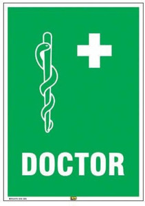 Mr. SAFE Doctor In PVC Sticker A5 (6 Inch X 8 Inch) Emergency Sign ...