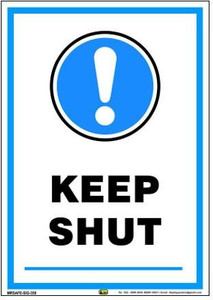 Mr. SAFE Keep Shut In Hard Plastic Laminated A2 (18 inch X 24 inch ...
