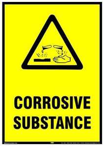 Mr. SAFE Corrosive Substance In PVC Sticker A3 (12 Inch X 18 Inch ...