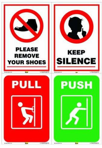 Mr. SAFE Office In PVC Sticker (each of size 6 Inch X 8 Inch) Emergency ...