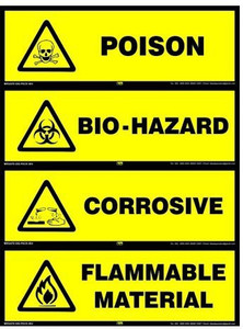 Mr. SAFE Laboratory In PVC Sticker (Pack of 4) 12 Inch X 4 Inch ...