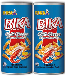 BIKA Prawn Chili Cheese Crackers 100 Gm Each Crackers Price in India ...