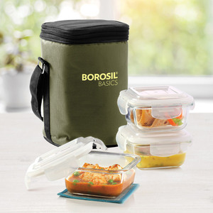 Flipkart.com | BOROSIL Borosilicate Glass Microwavable Klip-N-Store 3 ...