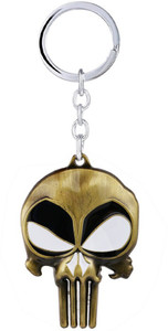 GCT Marvel The Punisher Skull Logo (G-2) Gold Metal Keychain for Car ...