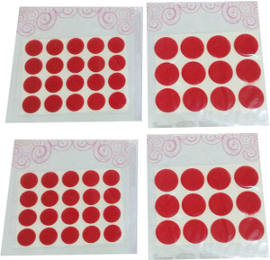 Tohfa Large Red Bindi for women 14mm and 20 mm forehead Red Bindis ...