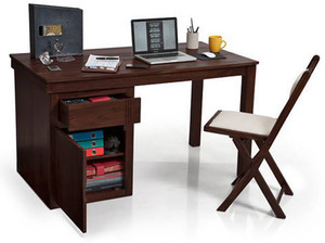 Urban Ladder Bradbury Desk Solid Wood Study Table Price in India - Buy ...