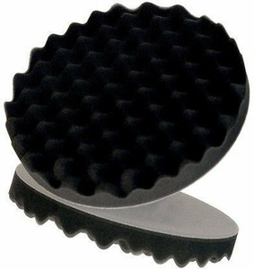 Mass Pro Wave Sponge Velcro Pad Black Foam For Polishing, Wax Etc ...